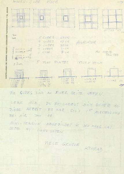 Letter to Mia Visser (about “Hidden-Cube Piece”) – Kröller-Müller Museum